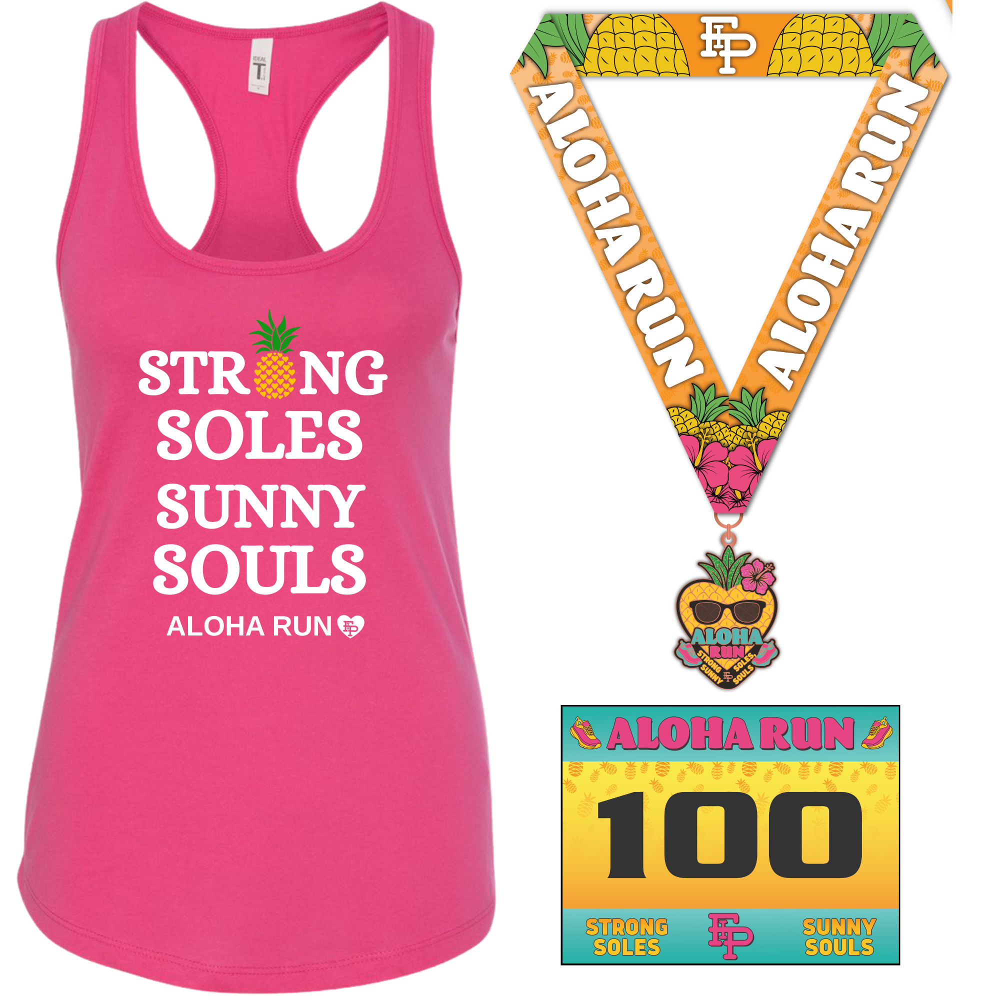 Strong Soles Sunny Souls Tank Pack - Aloha Run 5k – Flex it Pink