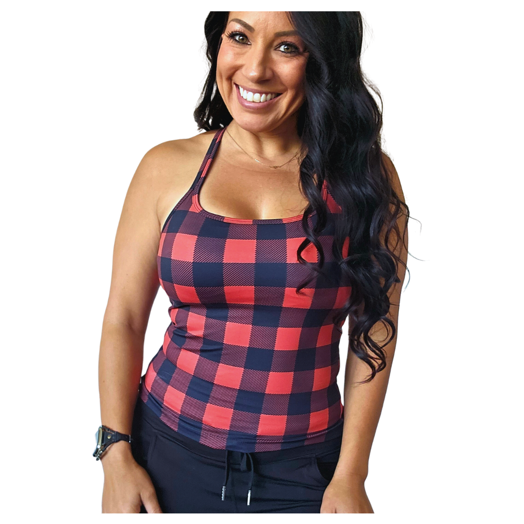 Plaid Power Bra – Flex it Pink