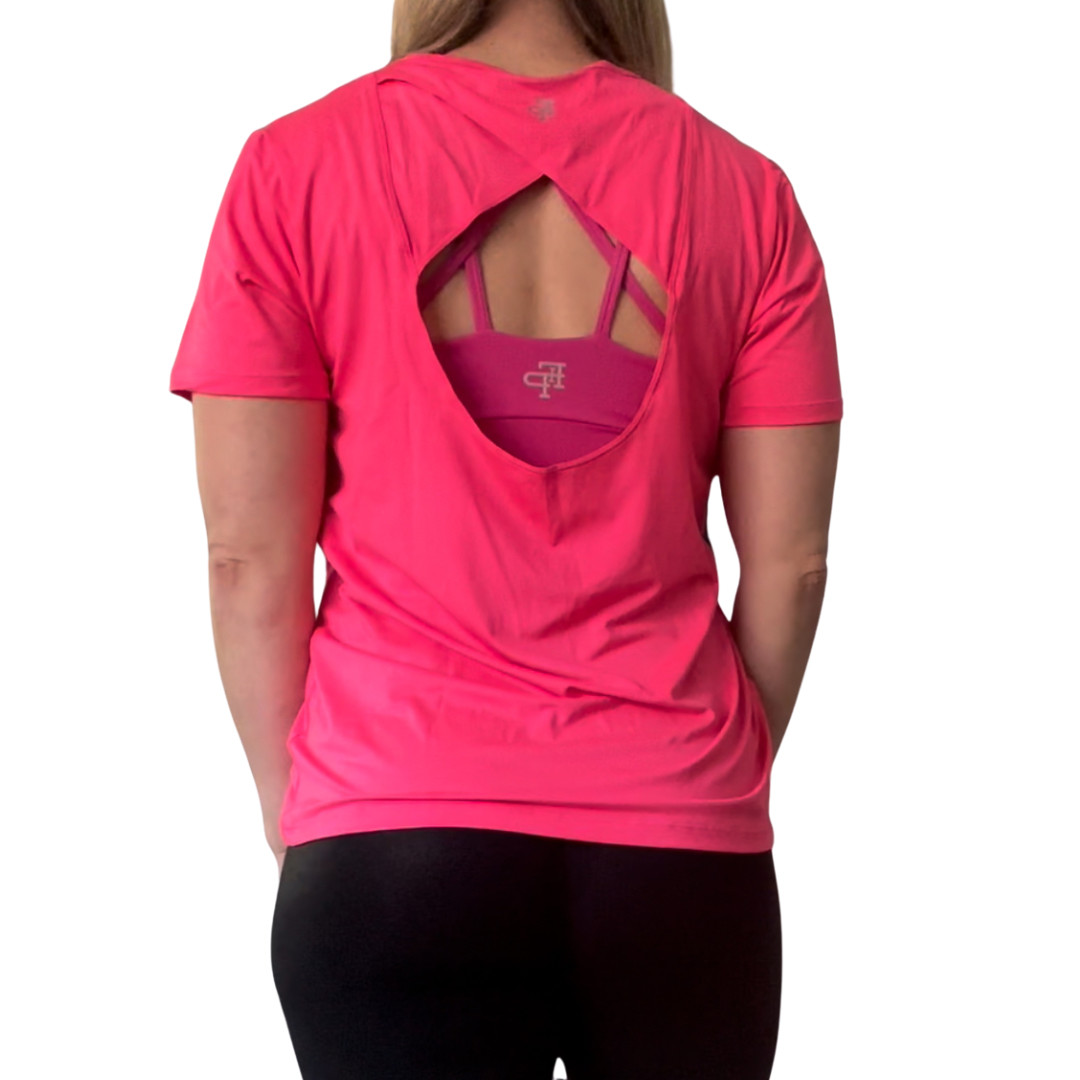 Keyhole Tee – Flex it Pink