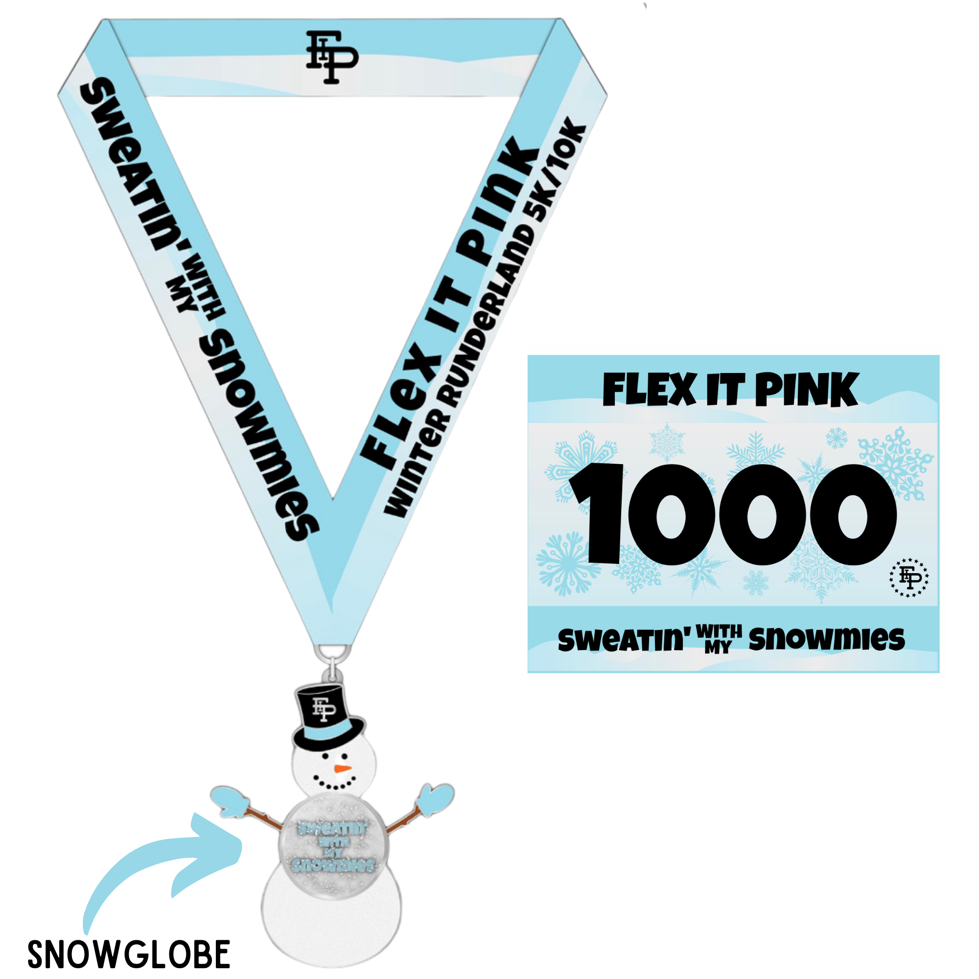 Snowmies medal ONLY – Flex it Pink